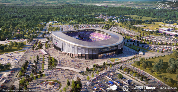 Gilbane Turner offers $100K reward, resumes work at Highmark Stadium ...